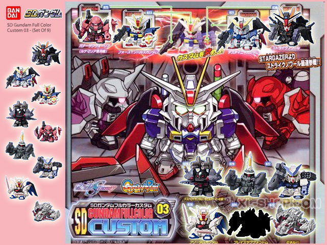 Bandai - Gundam Seed Destiny - SD Gundam Full Color Custom #03 (Set of ...