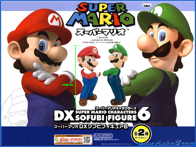 Banpresto - Super Mario Characters - DX Sofubi Figure 6 - Mario & Luigi ...