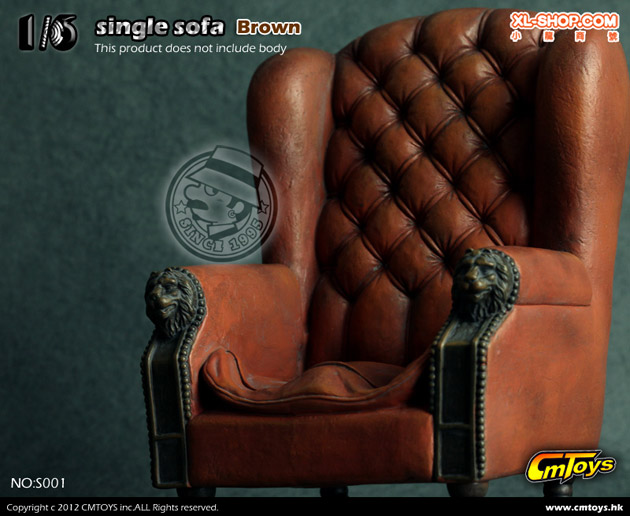 CM Toys - S001 - 1/6 Accessories - Single Sofa(Brown)