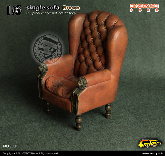 CM Toys - S001 - 1/6 Accessories - Single Sofa(Brown)
