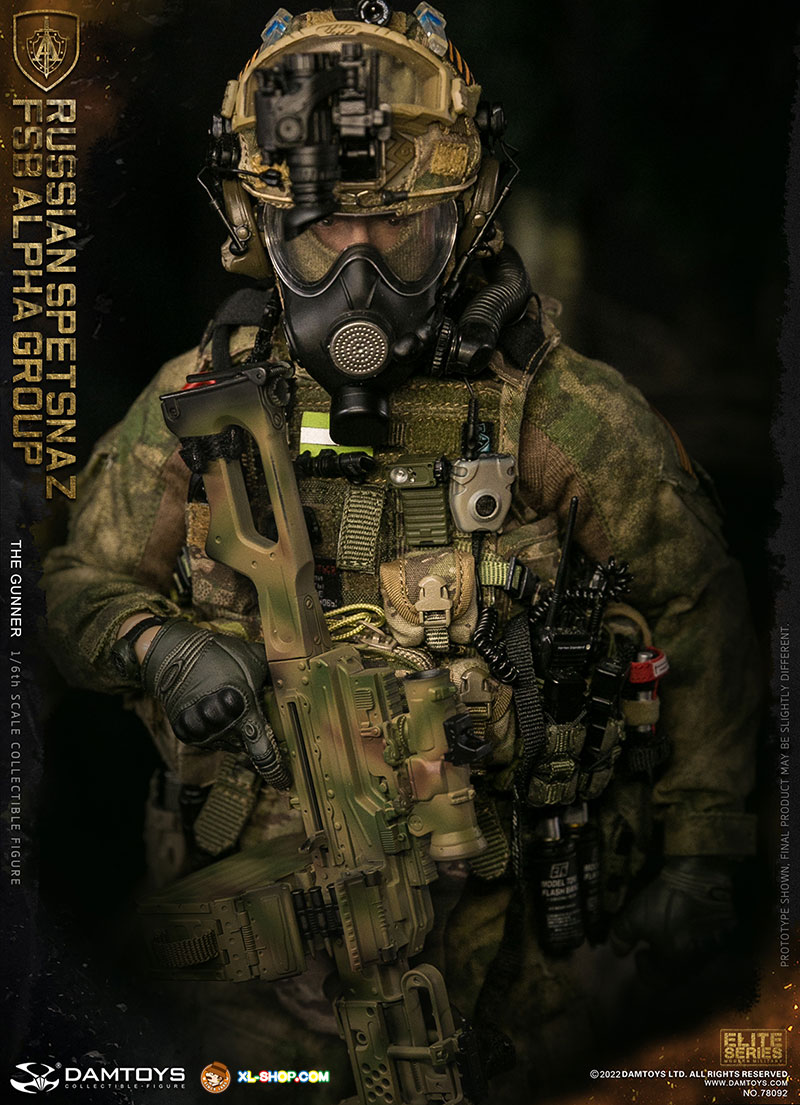 DAMTOYS - 78092 - 1/6 RUSSIAN SPETSNAZ FSB ALPHA GROUP GUNNER