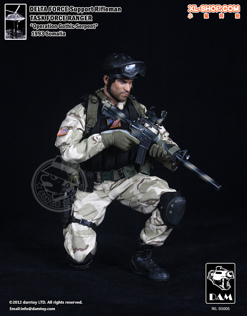 DAMTOYS - Delta Force Support Rifleman -TASK FORCE RANGER - Operation ...