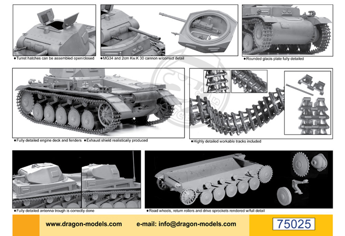 Dragon - 1/6 Model Kit - Pz.Kpfw.II Ausf.B