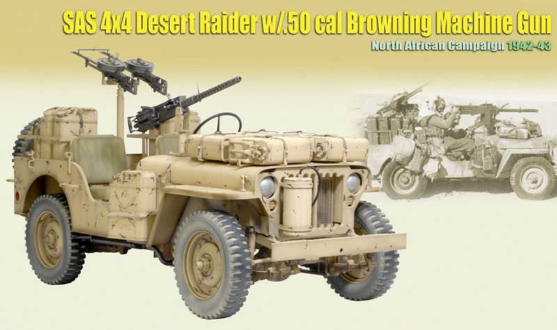 Dragon - SAS 4x4 Desert Raider w/.50 cal Browning Machine Gun North ...
