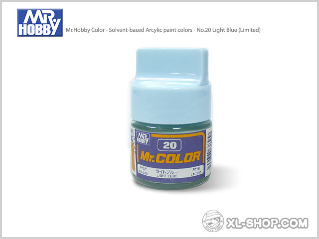 Mr.Hobby Color - Solvent-based Arcylic paint colors - No.20 Light Blue ...
