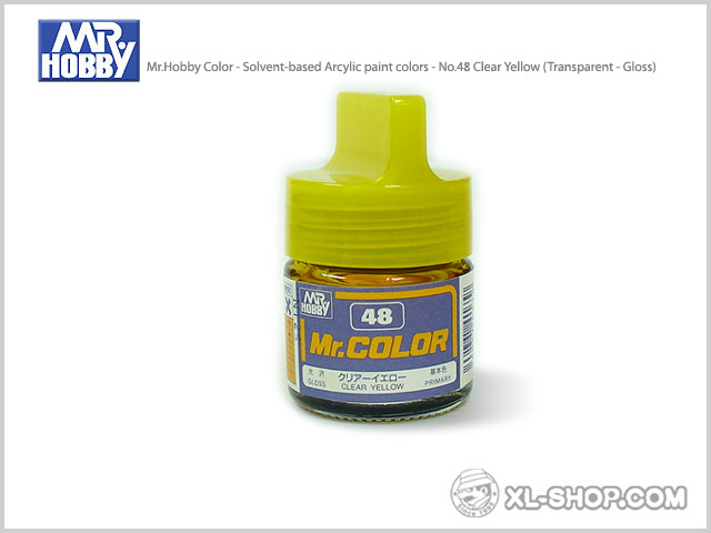 Mr.Hobby Color - Solvent-based Arcylic paint colors - No.48 Clear ...