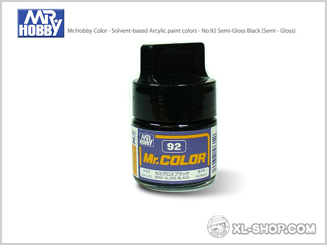 Mr.Hobby Color - Solvent-based Arcylic paint colors - No.92 Semi-Gloss ...