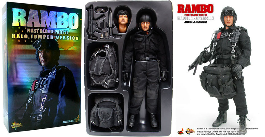Hot Toys - Rambo First Blood Part II - Halo Jumper ver. J.Rambo ...