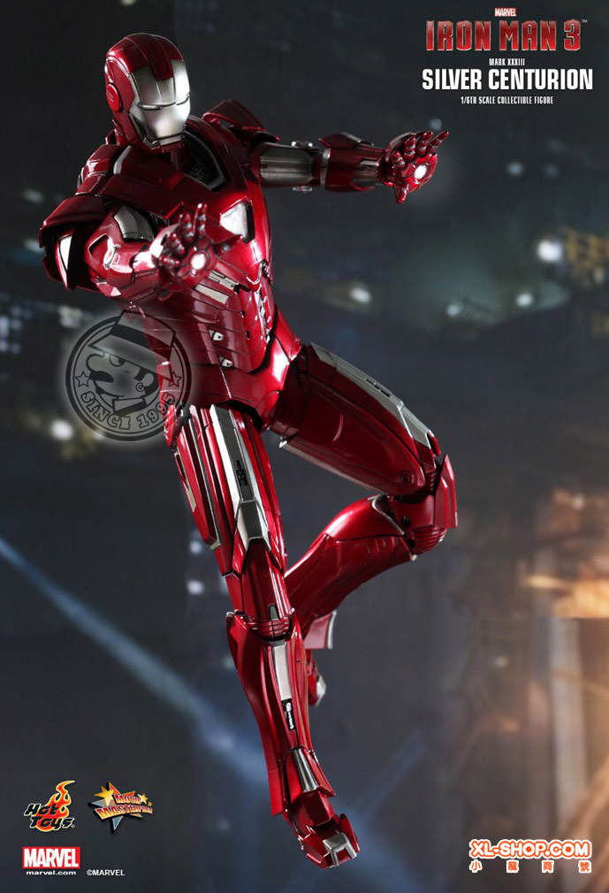 Hot Toys - MMS213 - Iron Man 3: 1/6th scale Silver Centurion (Mark ...