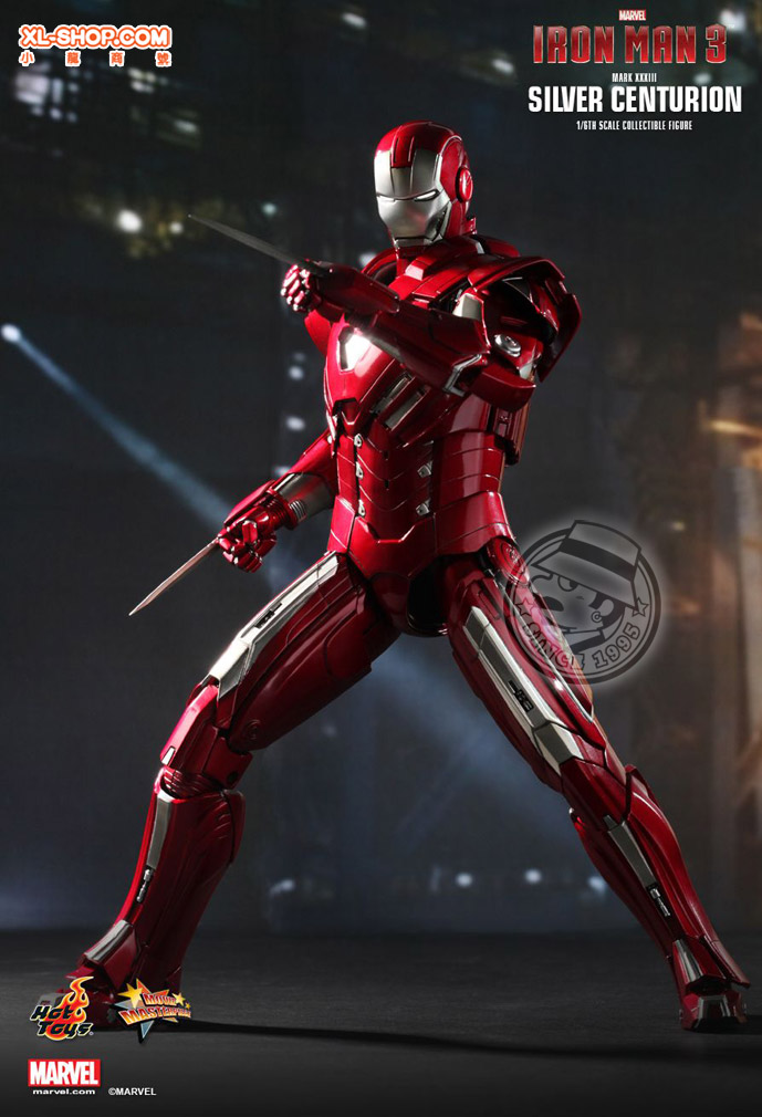 Hot Toys - MMS213 - Iron Man 3: 1/6th scale Silver Centurion (Mark ...