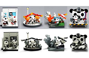 Megahouse - Panda Z Mini Figure Collection 03 color+monotone version ...