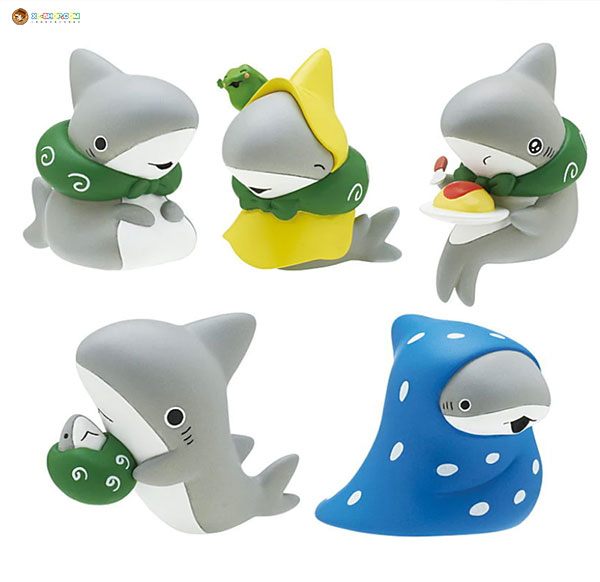 KITAN CLUB - NEW SNS ODEKAKE CHILD SHARK CAPSULE TOYS (Set of 5)