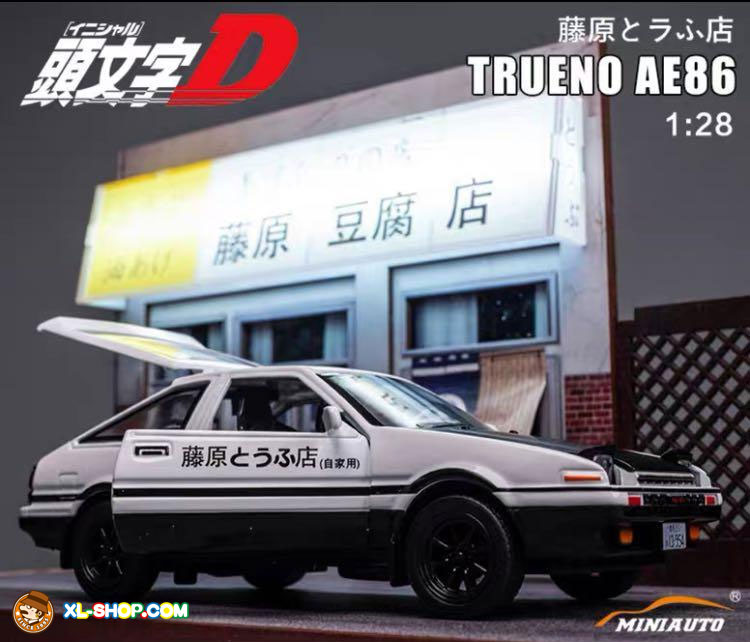 MINIAUTO - 1/28 Initial D Trueno AE86 Diorama set