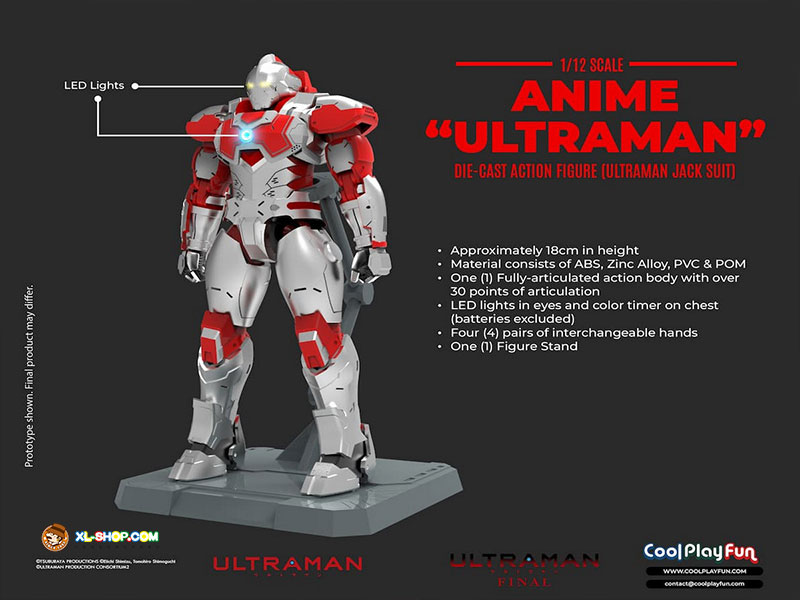 Cool Play Fun - 1/12 Scale Anime ULTRAMAN - Die-cast Action Figure ...