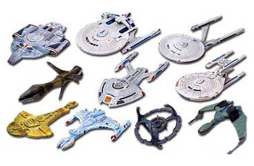 Furuta - Star Trek Federation ship & Alien Ships Collection set of 10