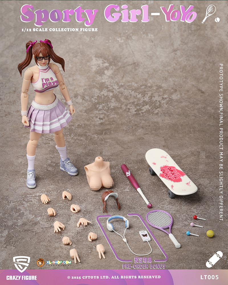 CRAZY FIGURE - LT005 - 1/12 Sport Girl - YOYO Action Figure (Ship Q3,2025)