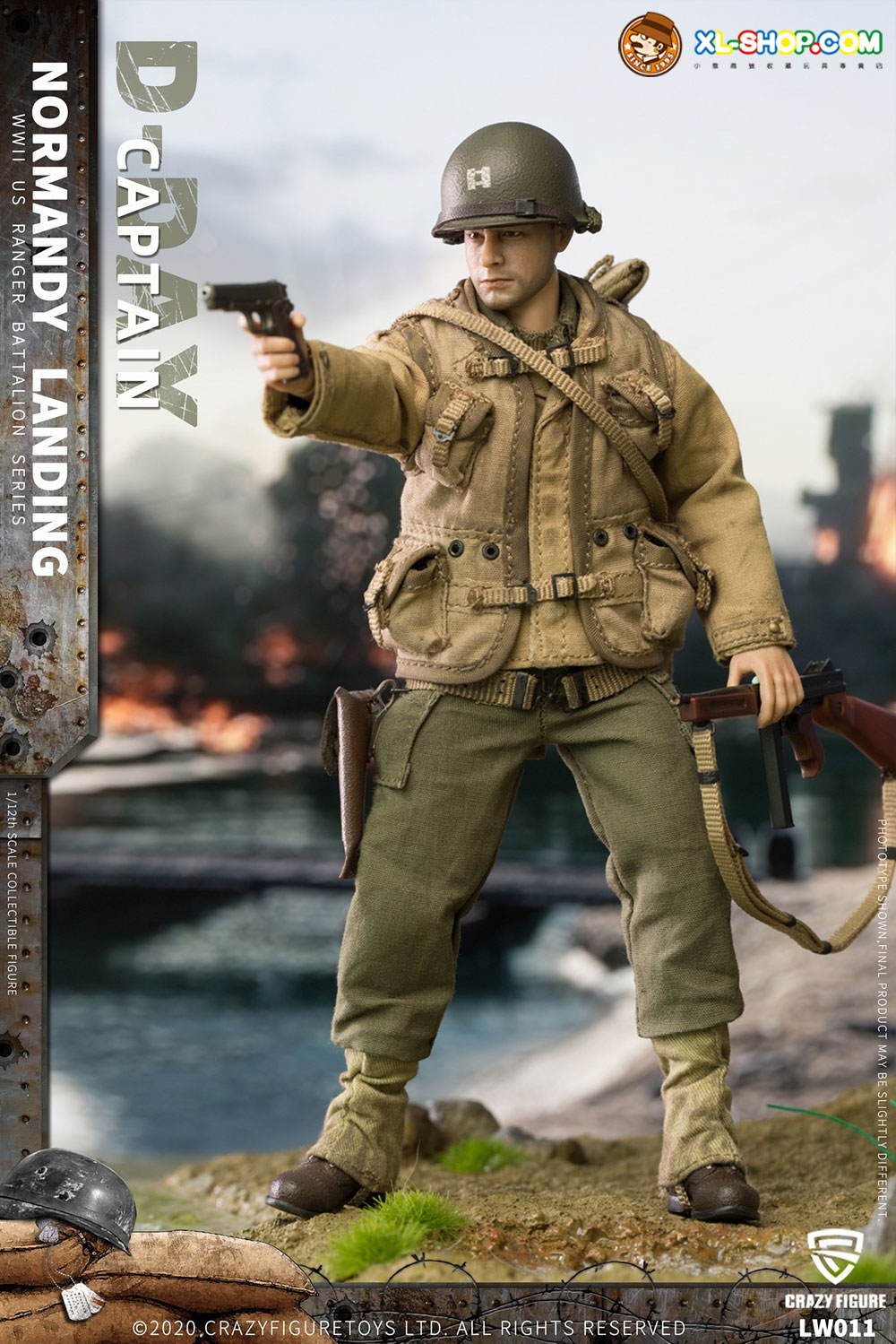 Crazy Figure - LW011 - 1/12 WWII U.S. Rangers On D-Day Captain