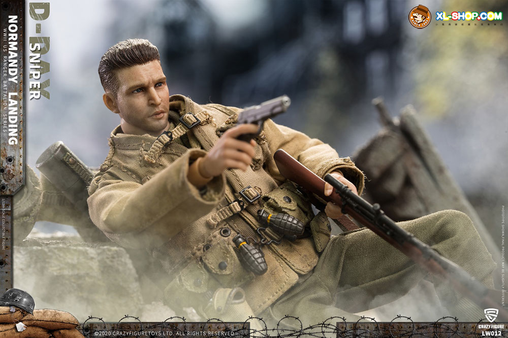 Crazy Figure - LW012 - 1/12 WWII U.S. Rangers On D-Day Sniper
