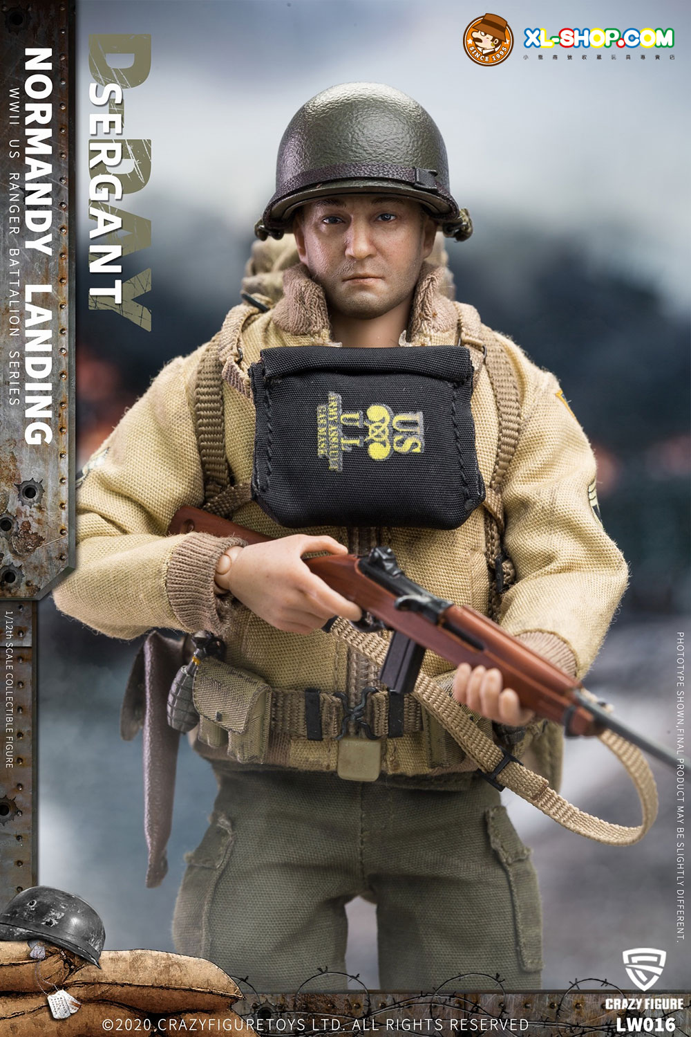 Crazy Figure - LW016 - 1/12 WWII U.S. Rangers On D-Day Sergant