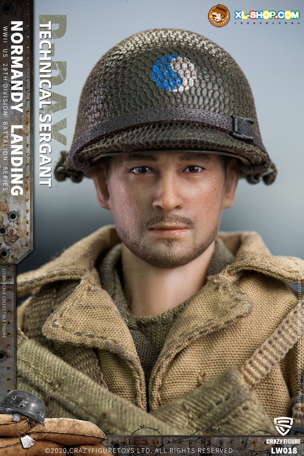 Crazy Figure - LW018 - 1/12 WWII U.S. 29th division D-Day Technical Sergant