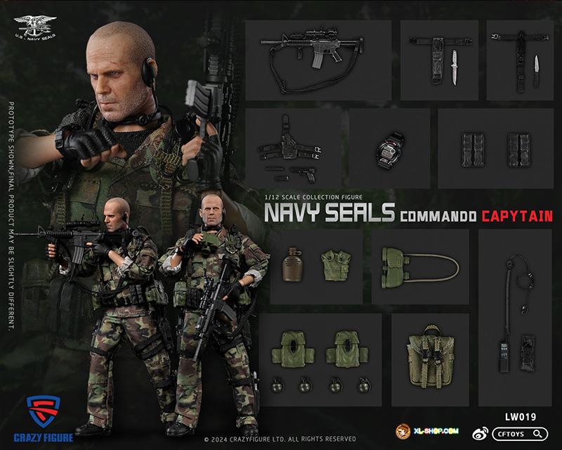 CRAZY FIGURE - LW019 - 1/12 SEAL Special Assault Team Captain (Ship Q1 ...