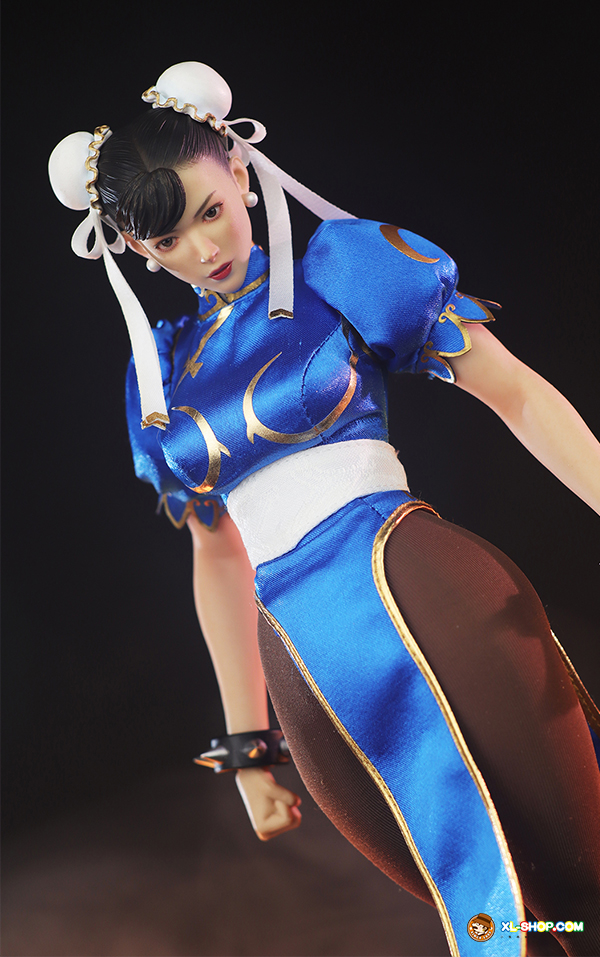STAR MAN - MS-008A - 1/6 Female fighter Chun-li (Reprint Blue cheongsam ...