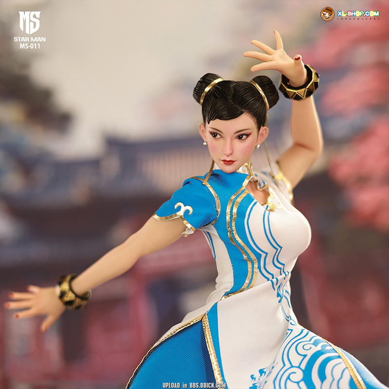 STAR MAN - MS-011 - 1/6 Female fighter Chun-li（Blue cloud patterned ...