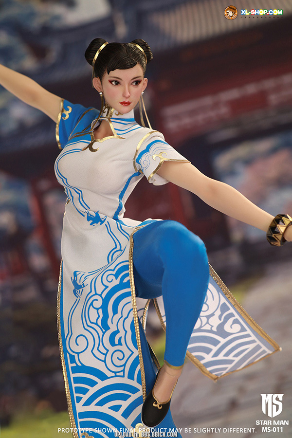 STAR MAN - MS-011 - 1/6 Female fighter Chun-li（Blue cloud patterned ...