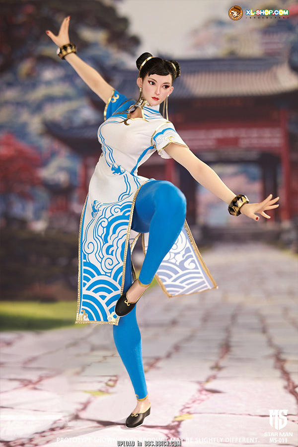 STAR MAN - MS-011 - 1/6 Female fighter Chun-li（Blue cloud patterned ...