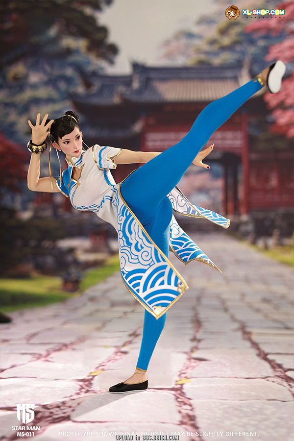 STAR MAN - MS-011 - 1/6 Female fighter Chun-li（Blue cloud patterned ...