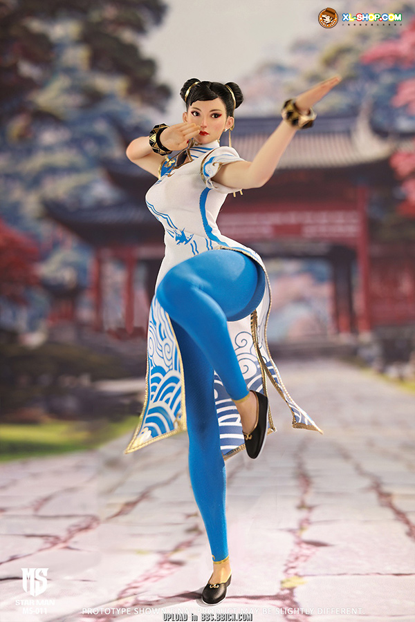 STAR MAN - MS-011 - 1/6 Female fighter Chun-li（Blue cloud patterned ...