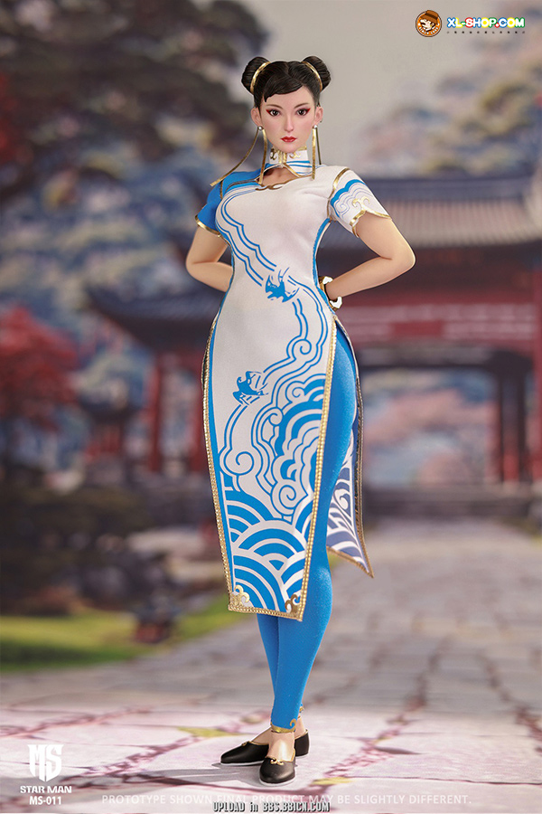 STAR MAN - MS-011 - 1/6 Female fighter Chun-li（Blue cloud patterned ...