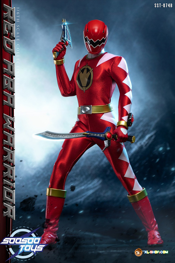 SooSooToys - SST-074B - 1/6 Power Ranger - Red Aba Warrior (Ship Q1,2025)