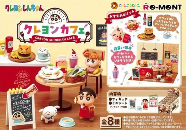 Re-ment - Crayon Shin-chan Cafe Collection (Box of 8)