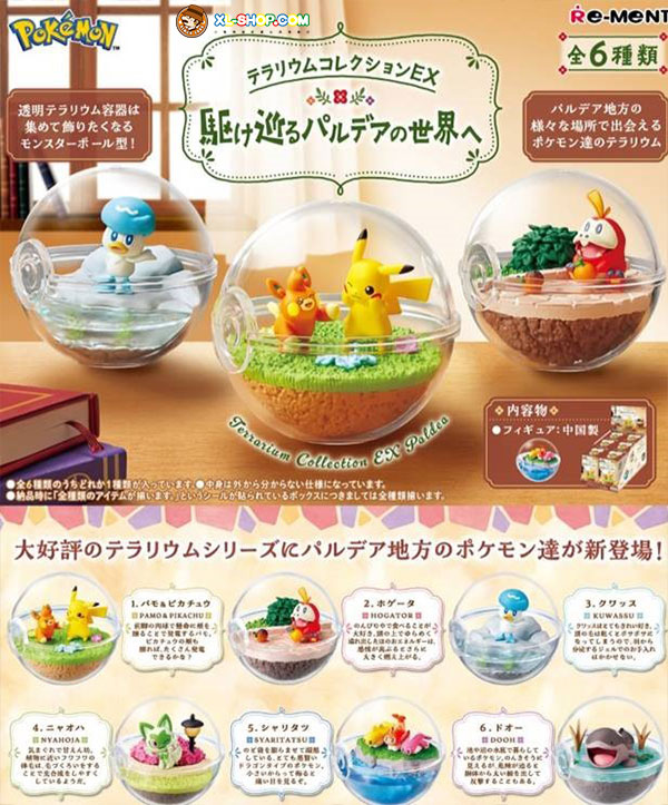 Re-ment - Pokemon Terrarium Collection EX Exploring Paldea (Box of 6)