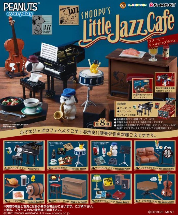Re-ment - SNOOPY'S Little Jazz Cafe (Box of 8)