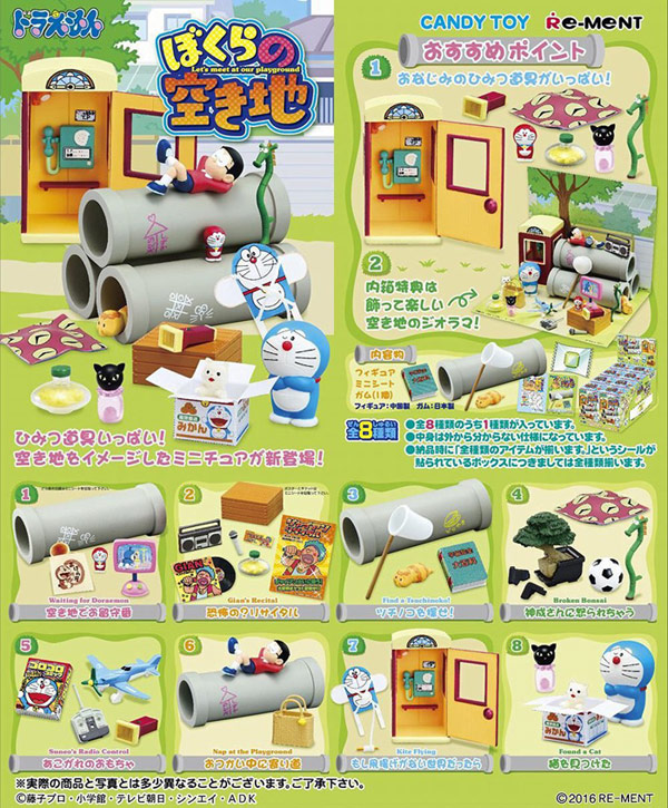 RE-MENT DORAEMON LET'S MEET AT OUR PLAYGROUND [BOX OF 8]