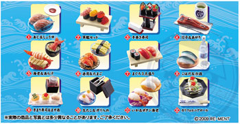 Re-Ment - Tsukiji Fish Shop Sushi (Box of 12)