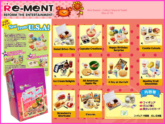 Re-Ment - Mini Sweets - Collect! Share & Trade! (Box of 10)