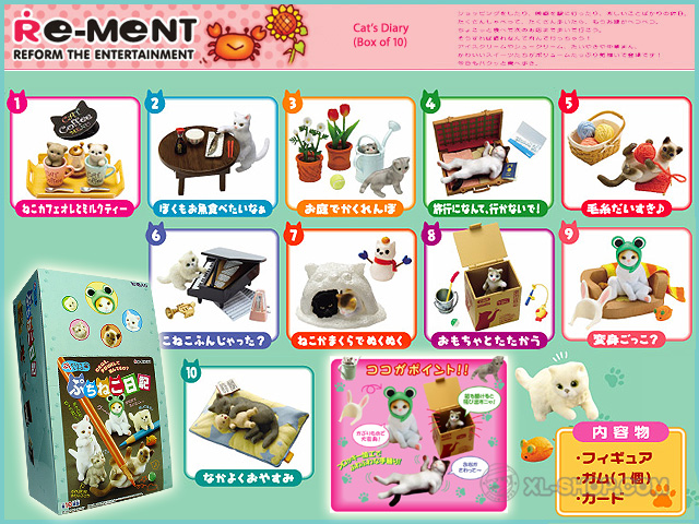Re-Ment - Cat's Diary (Box of 10)