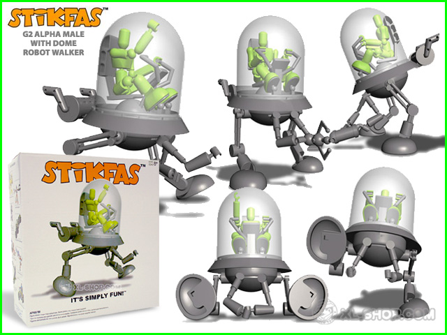 Stikfas - G2 Alpha Male with Dome Robot Walker Action Figure