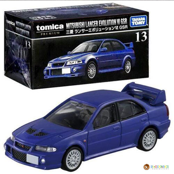 TOMICA PREMIUM - 1/61 NO.13 MITSUBISHI LANCER EVOLUTION VI GSR - BLUE