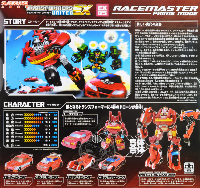 TakaraTomy - Transformers EX - United EX05 - Race master (Prime Mode)