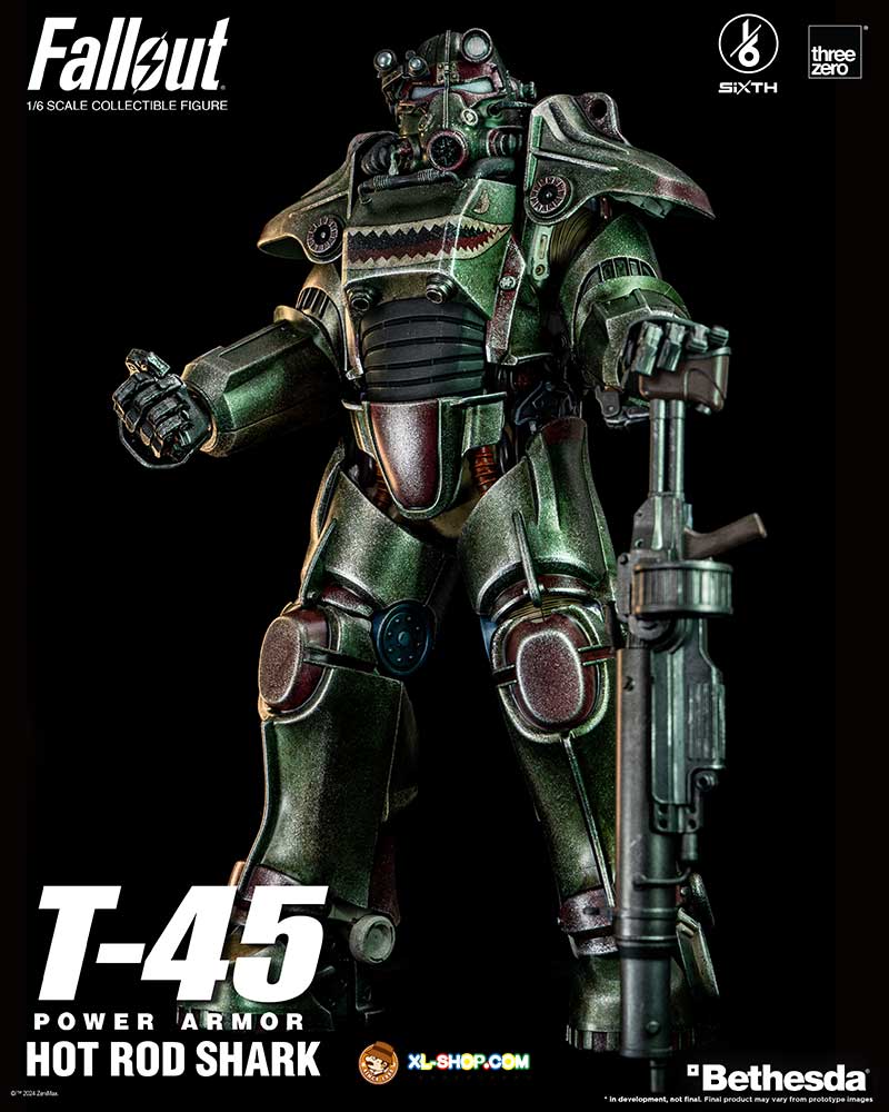 Threezero - 3Z0774 - Fallout - 1/6 T-45 Hot Rod Shark Power Armor (Ship ...