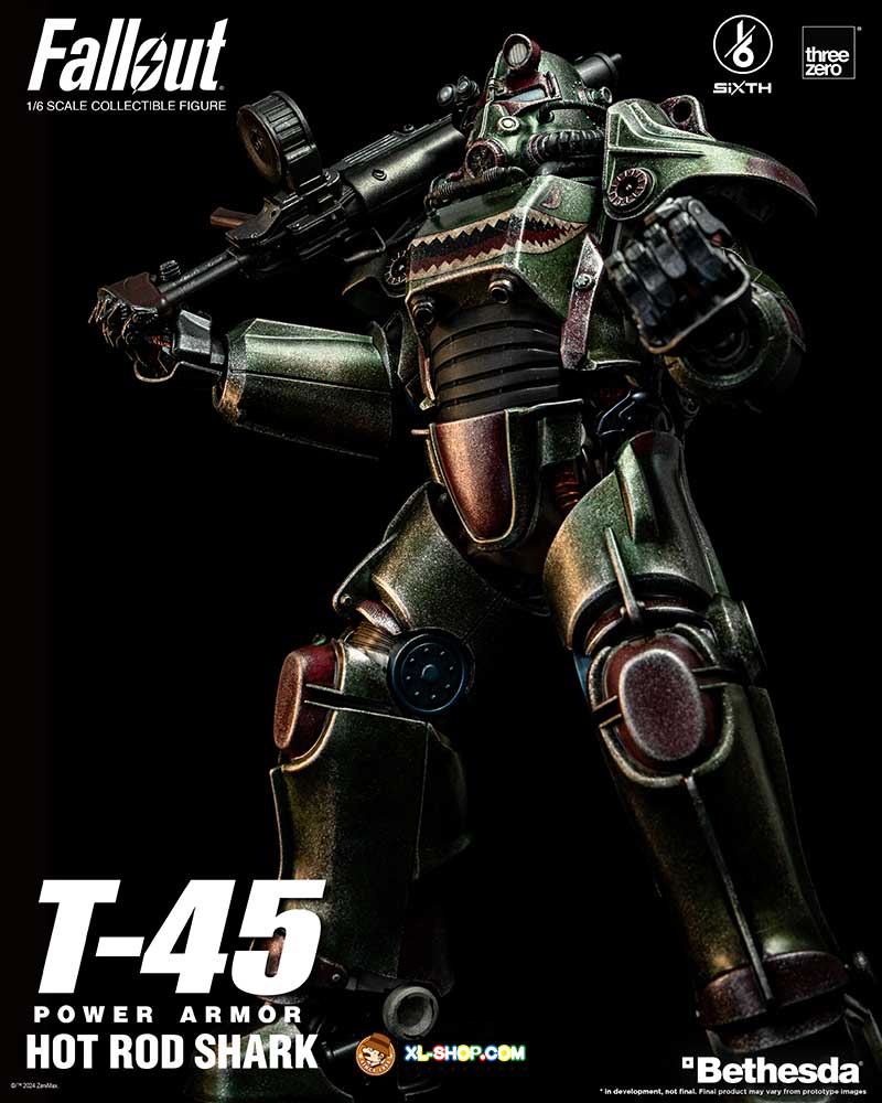 Threezero - 3Z0774 - Fallout - 1/6 T-45 Hot Rod Shark Power Armor (Ship ...
