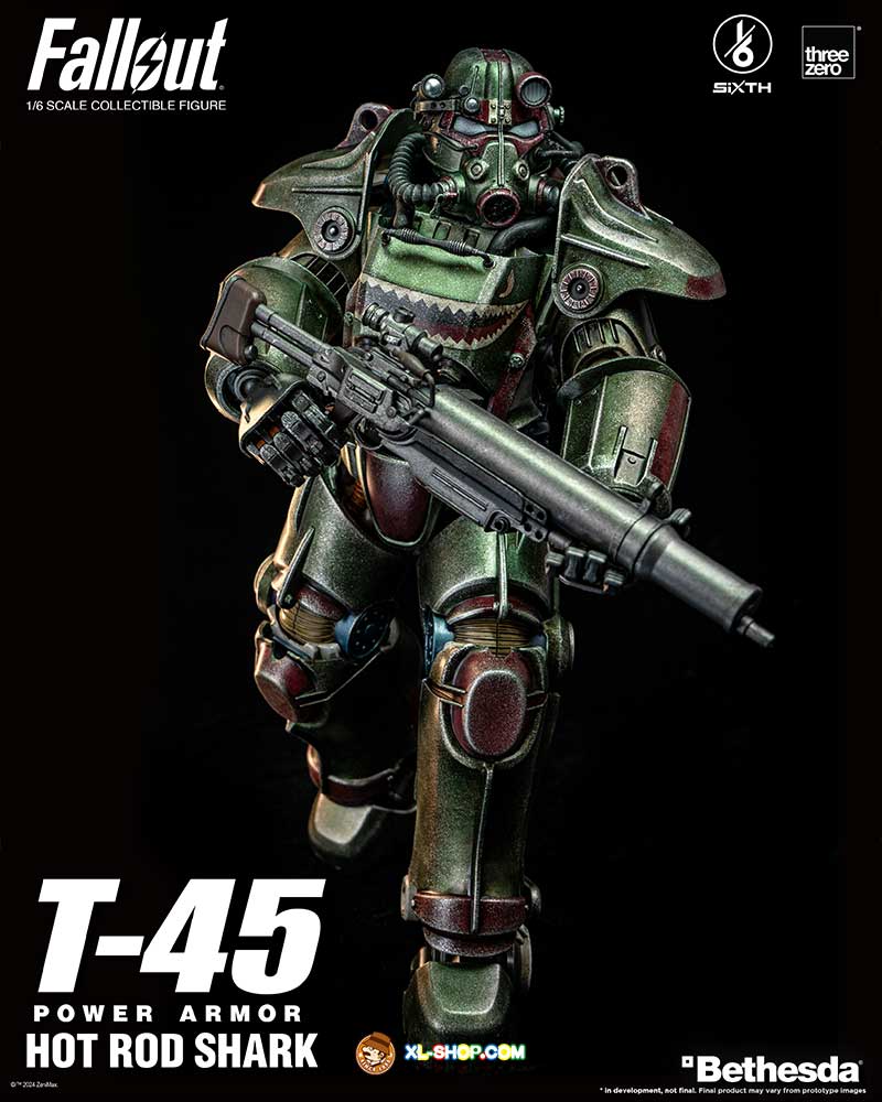 Threezero - 3Z0774 - Fallout - 1/6 T-45 Hot Rod Shark Power Armor (Ship ...
