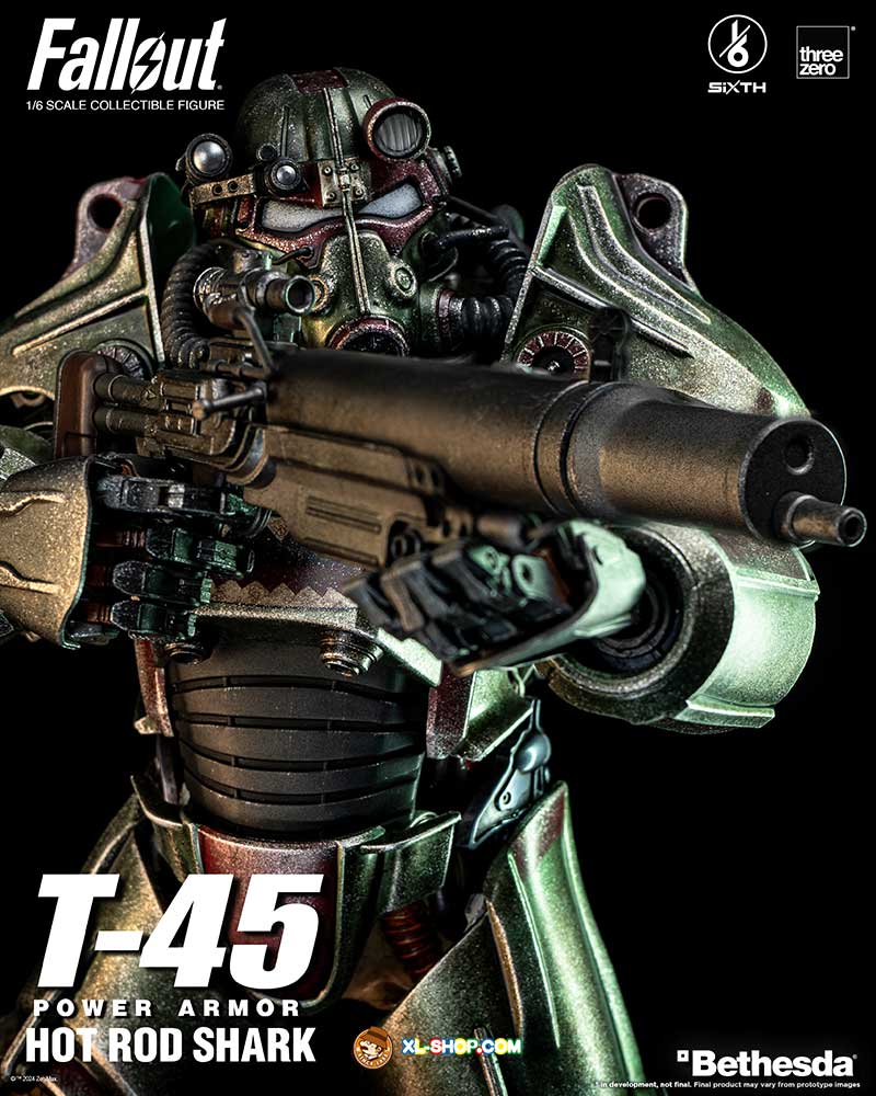 Threezero - 3Z0774 - Fallout - 1/6 T-45 Hot Rod Shark Power Armor (Ship ...