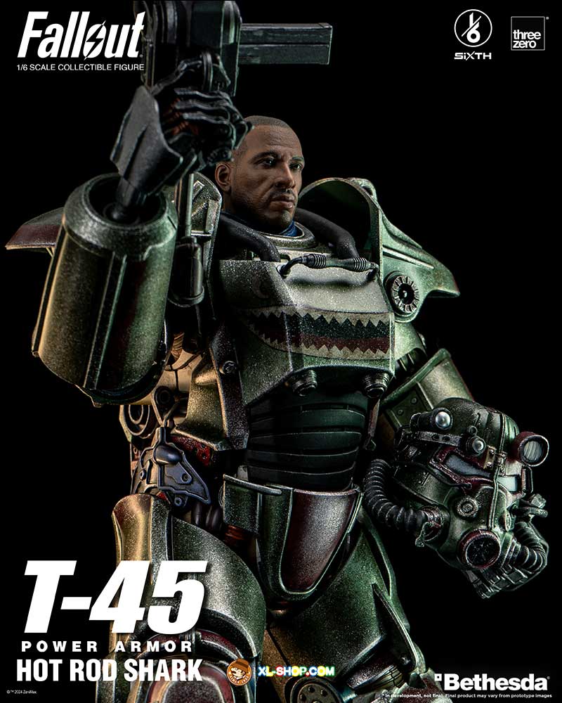 Threezero - 3Z0774 - Fallout - 1/6 T-45 Hot Rod Shark Power Armor (Ship ...