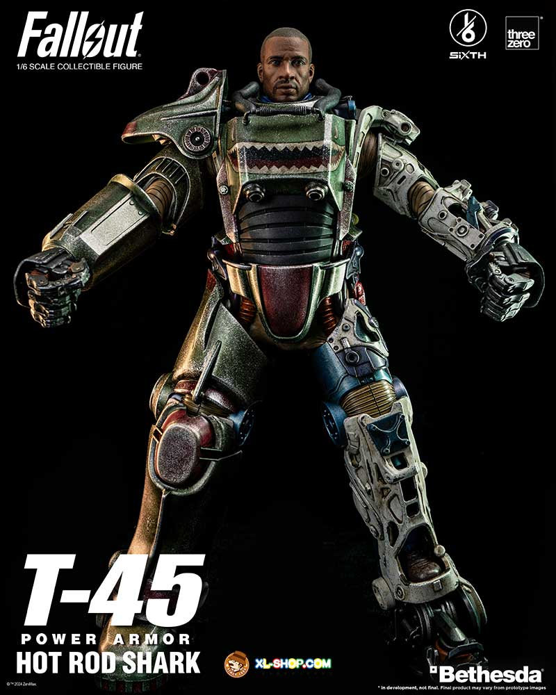 Threezero - 3Z0774 - Fallout - 1/6 T-45 Hot Rod Shark Power Armor (Ship ...