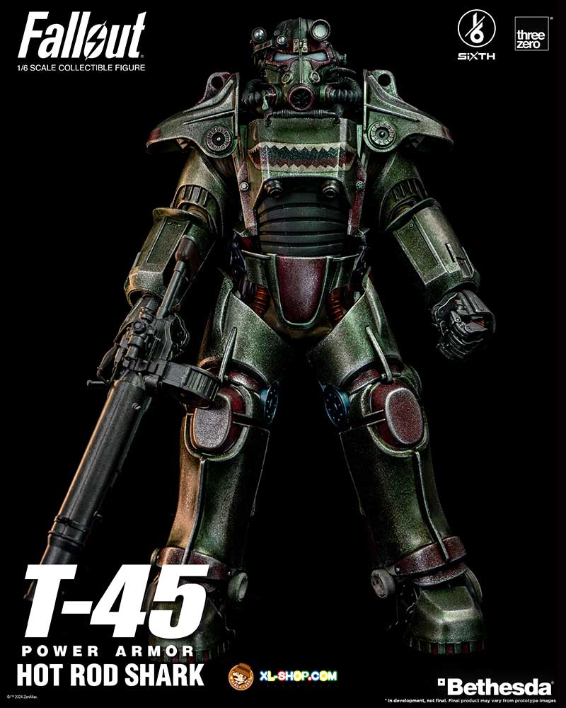Threezero - 3Z0774 - Fallout - 1/6 T-45 Hot Rod Shark Power Armor (Ship ...